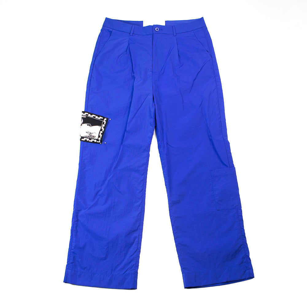 Outlook Pleated Nylon Pant (Blue) – Corporate